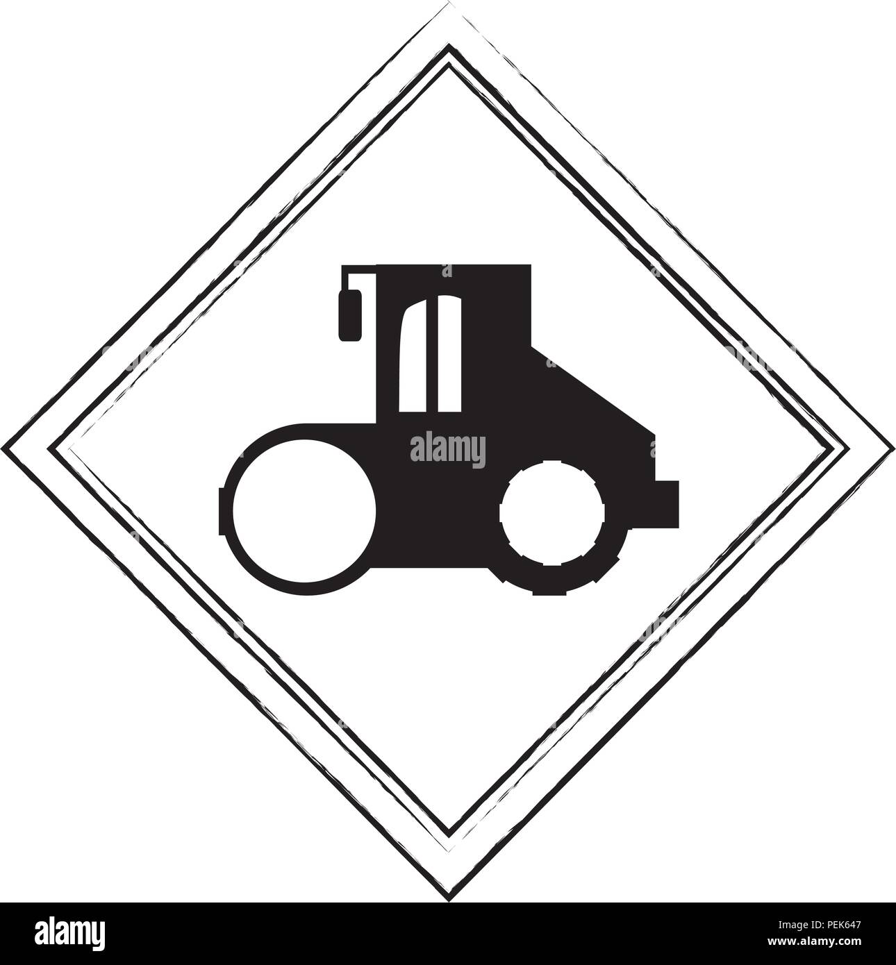 construction sign with crane truck icon over white background, vector ...