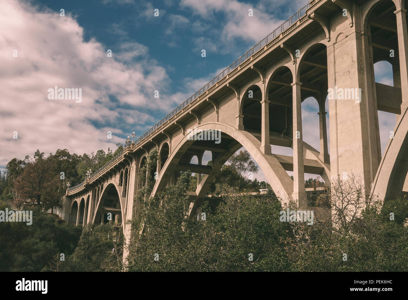 Colorado Street Bridge with Clouds Stock Photo - Alamy