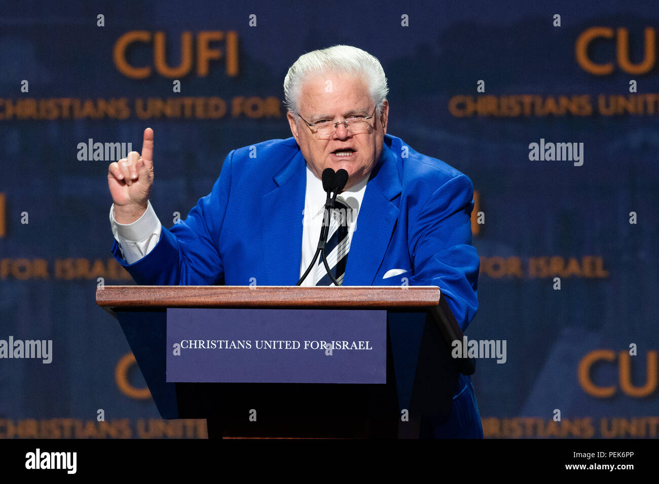 Pastor John Hagee, CUFI founder and Chairman, speaking at the (CUFI ...
