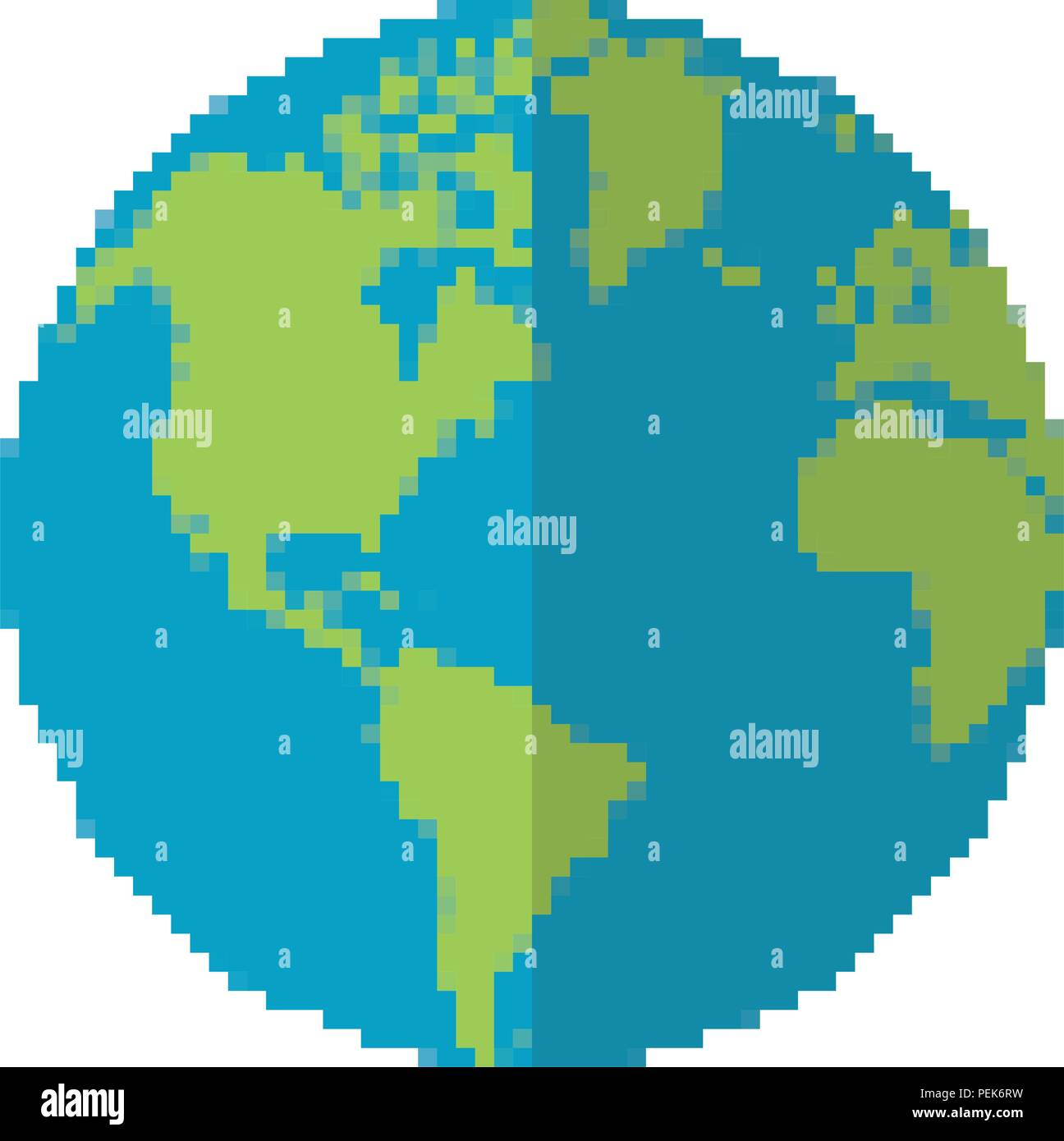 pixelated earth planet word map Stock Vector Image & Art - Alamy