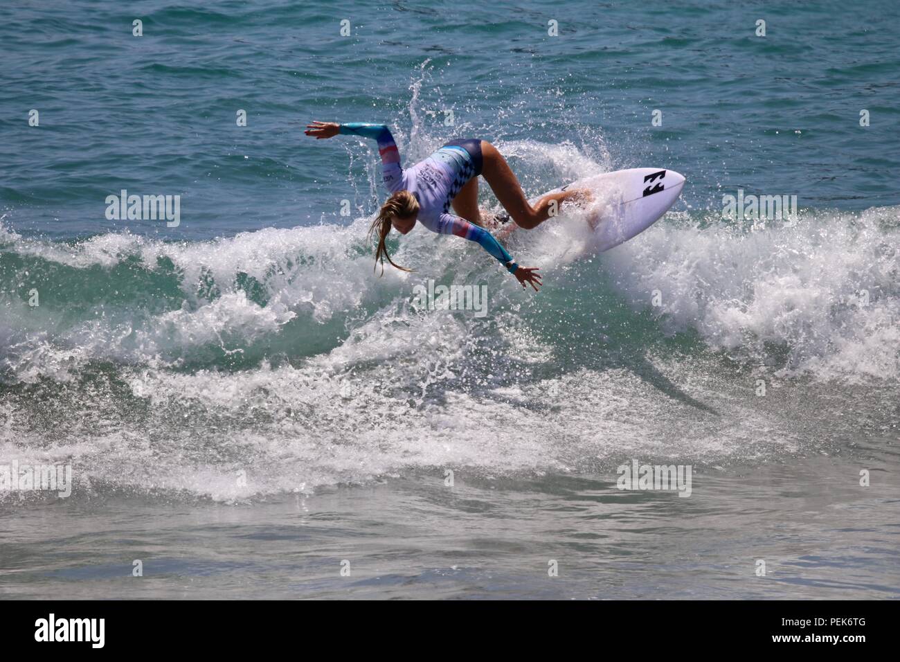 Macy Callaghan competing in the us open of surfing 2018 Stock Photo - Alamy