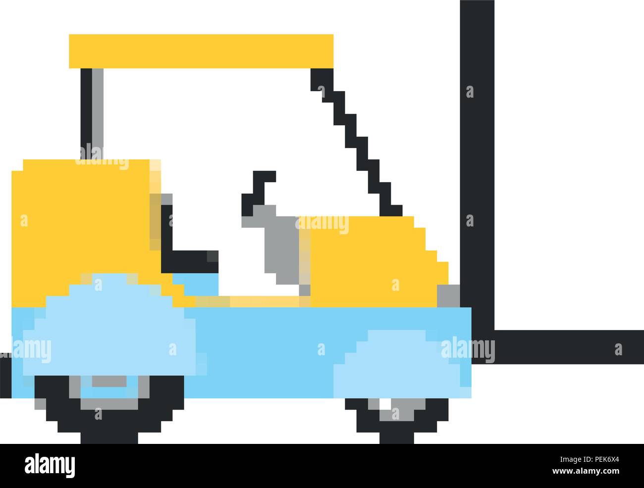 pixelated forklift industry machine transport Stock Vector Image & Art ...