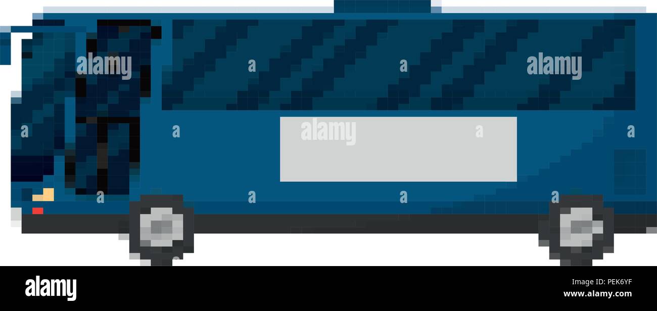 pixelated bus city passenger travel Stock Vector Image & Art - Alamy