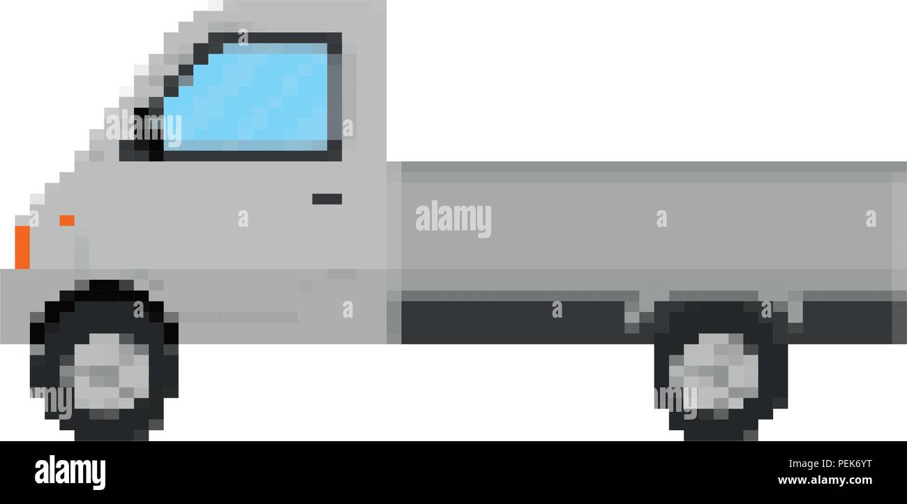 pixelated truck express service transport Stock Vector Image & Art - Alamy