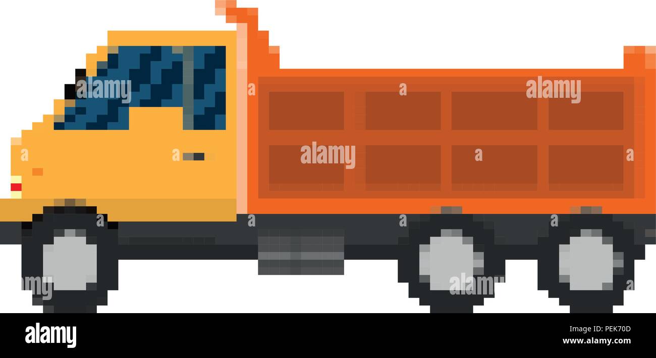 pixelated truck cargo industry transport Stock Vector Image & Art - Alamy