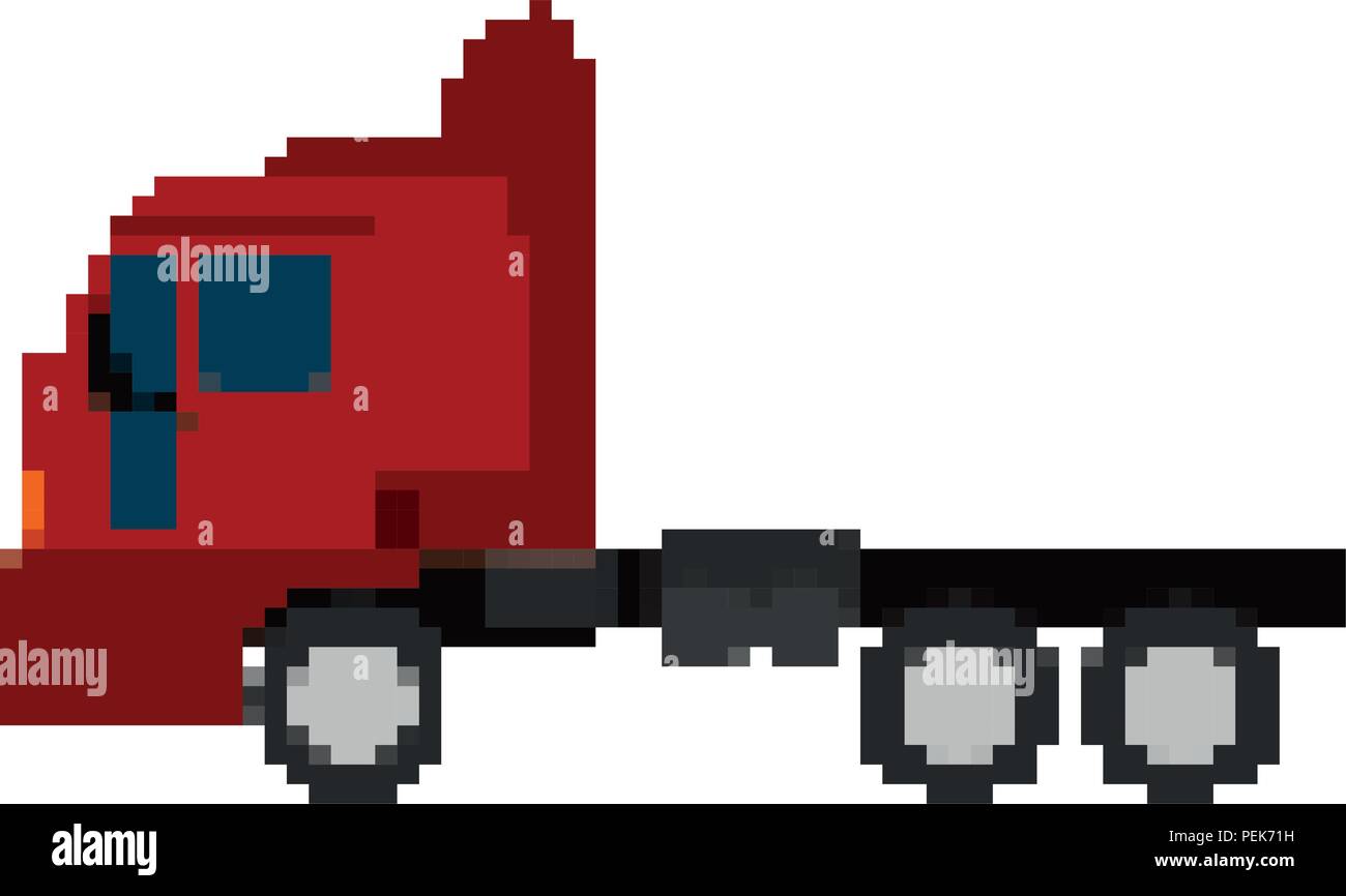 pixelated truck cargo delivery transport Stock Vector Image & Art - Alamy