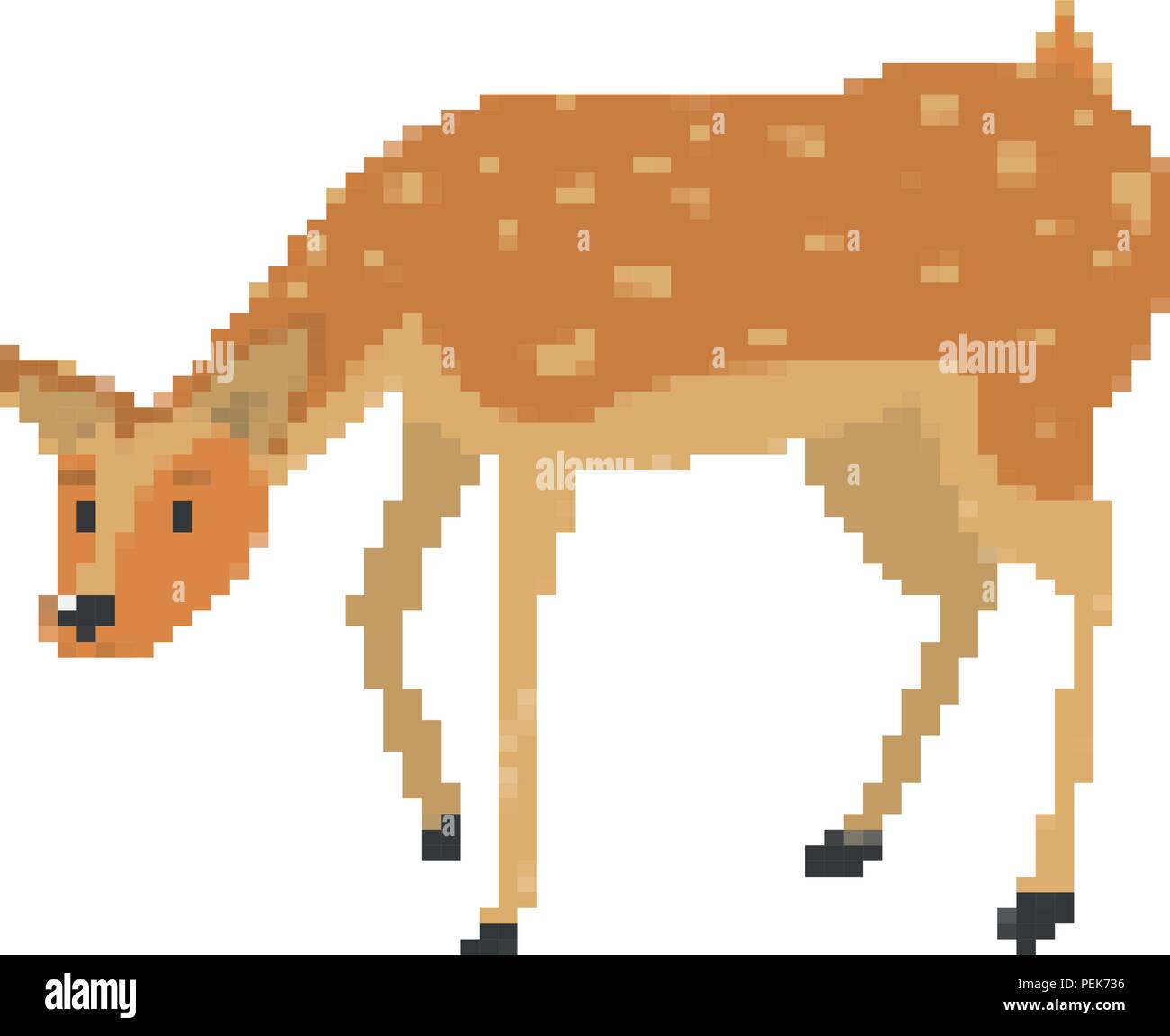 pixelated female deer wild animal Stock Vector Image & Art - Alamy