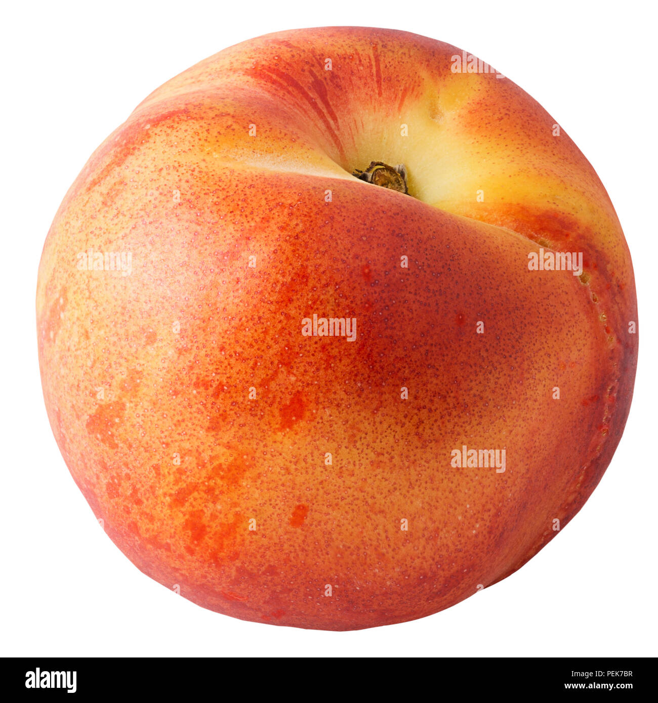 Isolated fruit. Peach fruits isolated on white background with clipping ...