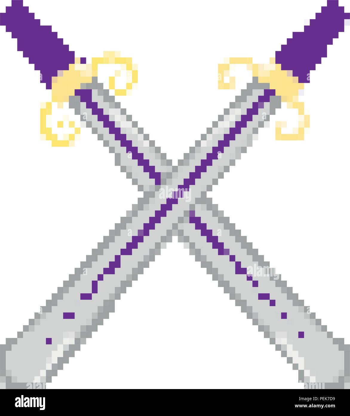 pixelated metal swords weapon style Stock Vector Image & Art - Alamy