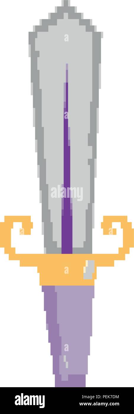 pixelated metal blade medieval weapon Stock Vector Image & Art - Alamy