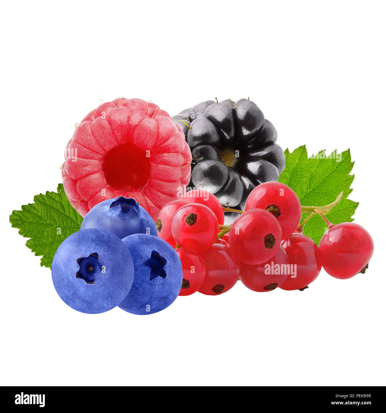Isolated fruit. Berries fruits isolated on white background with ...