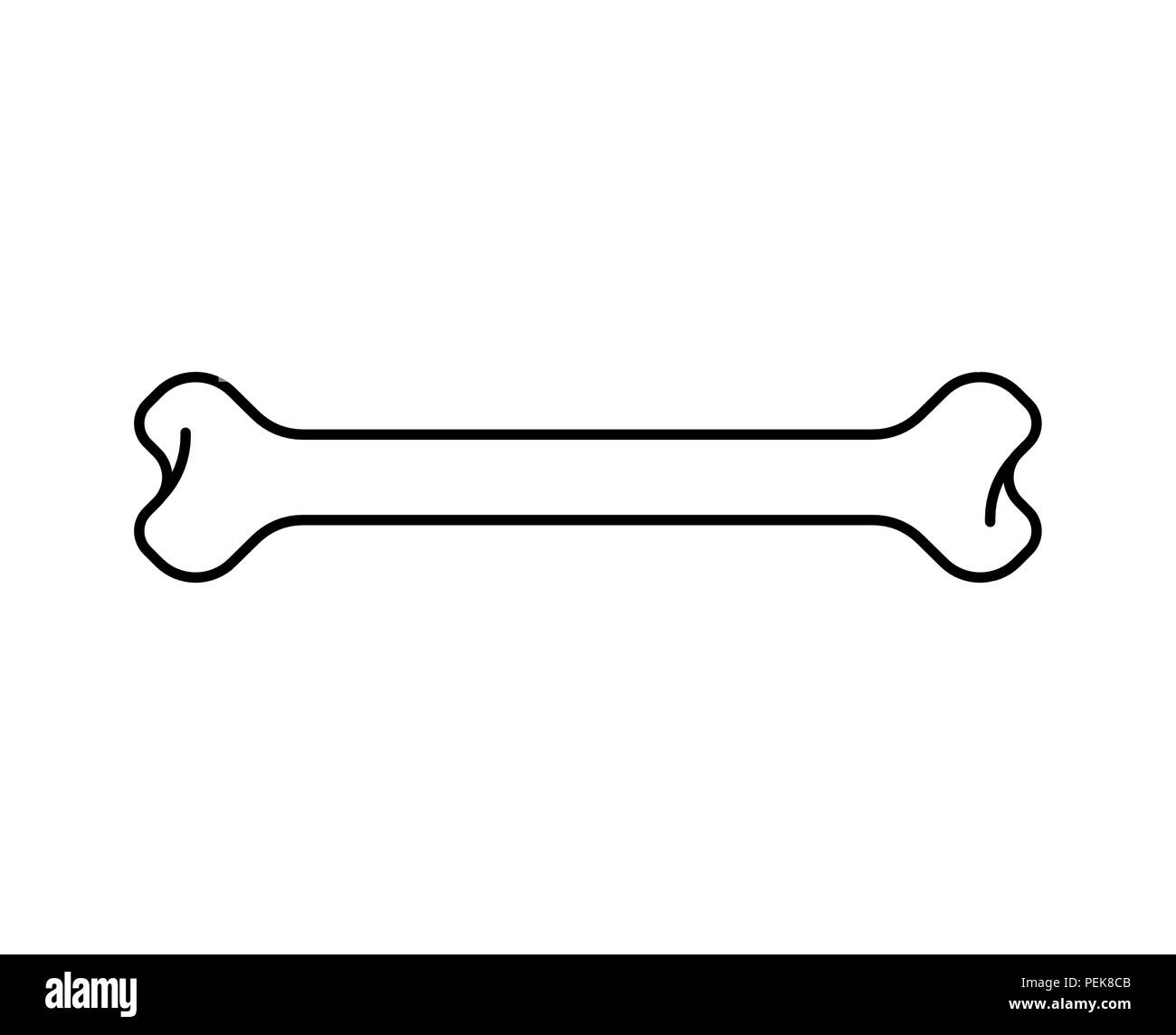 Bone isolated. Part of skeleton. Vector illustration Stock Vector Image ...