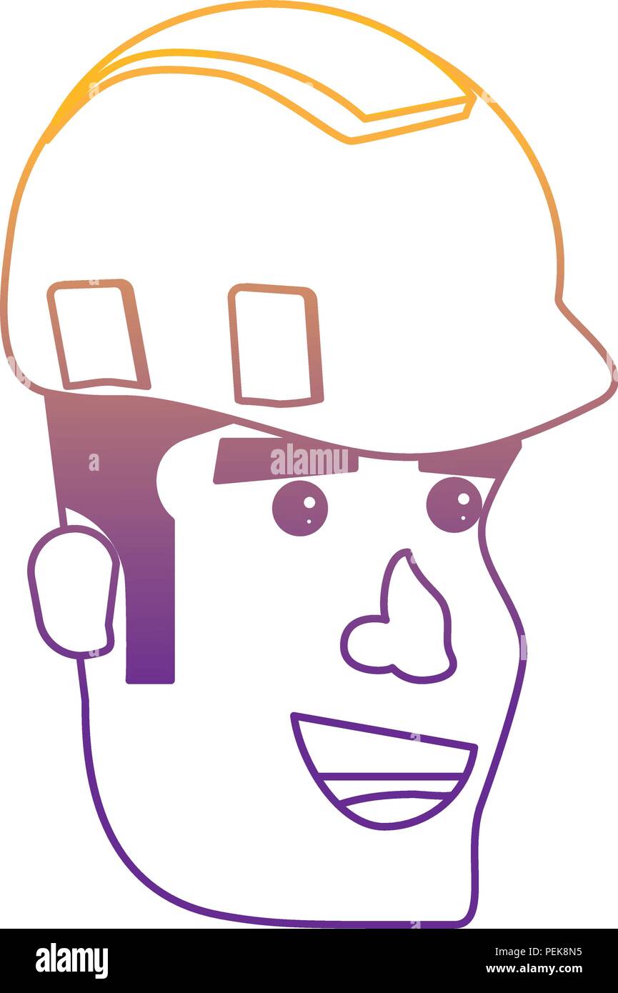 cartoon man with safety helmet over white background, vector ...