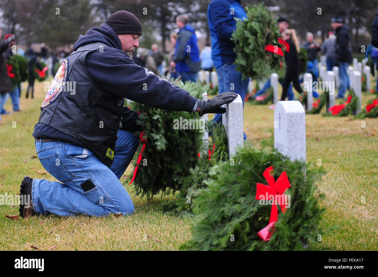 Members of the surrounding communities laid commemorative wreaths for ...