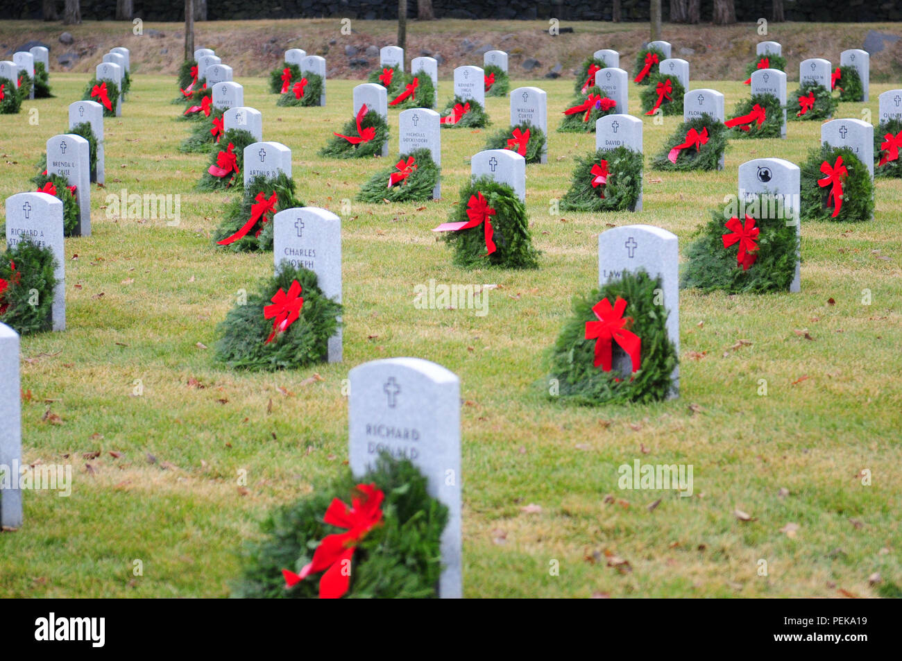 Members of the surrounding communities laid commemorative wreaths for ...