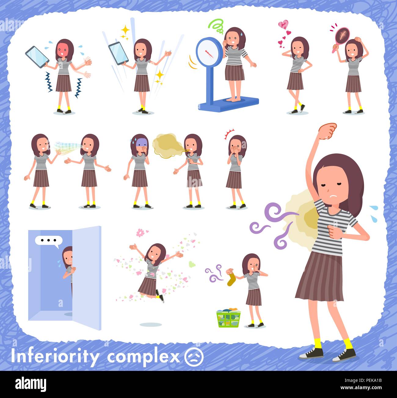 A set of women on inferiority complex.There are actions suffering from ...