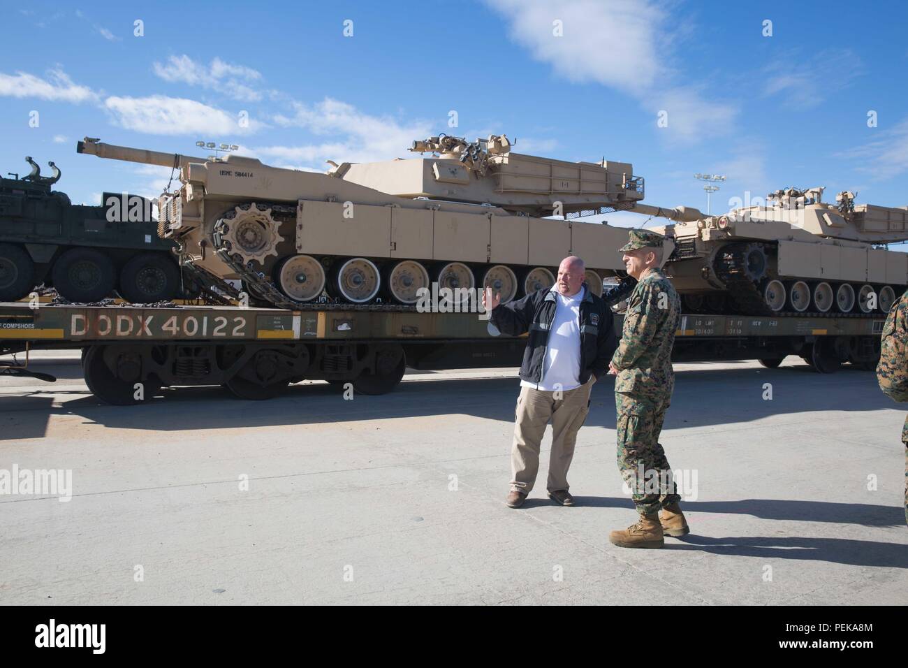 Mr. Chad Hildebrandt, rail operations manager aboard Marine Corps ...
