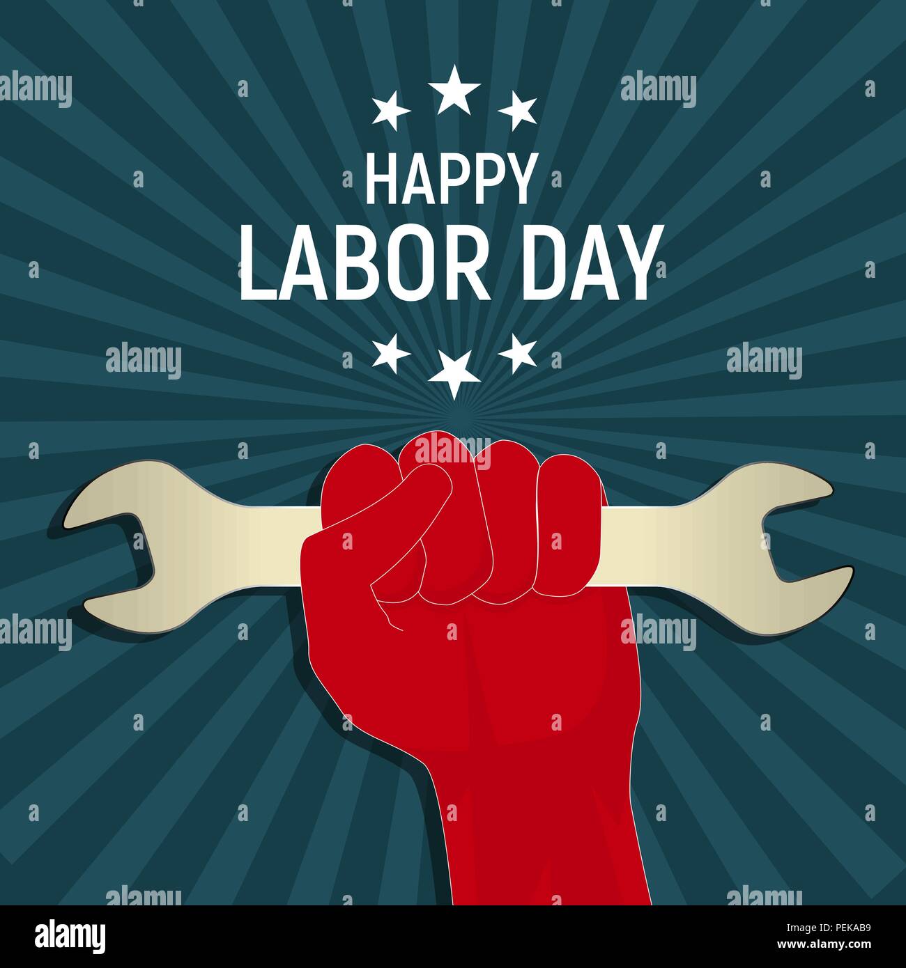 Labor Day in USA Poster Background. Vector Illustration Stock Vector ...