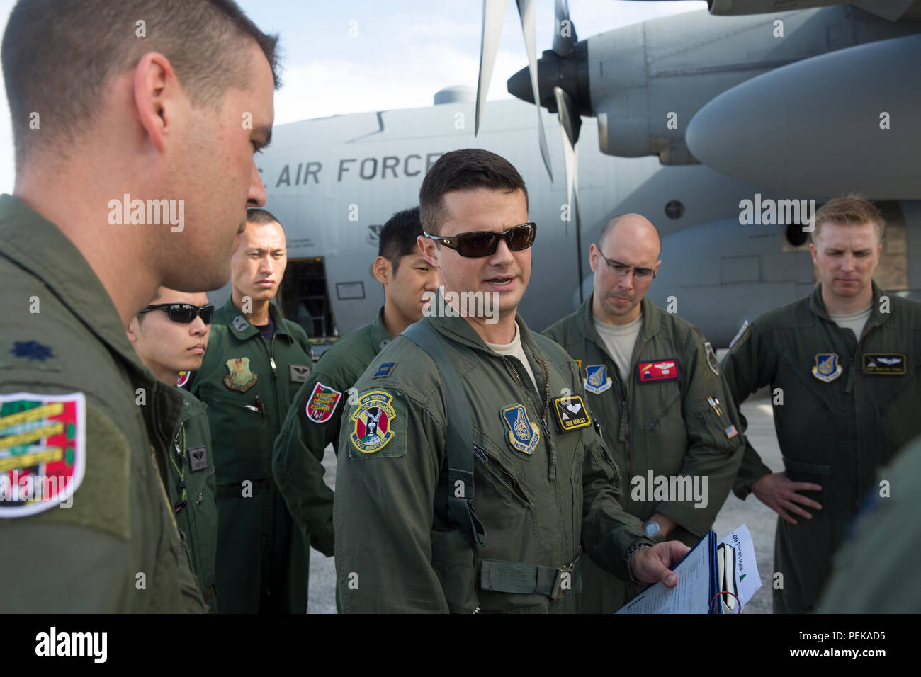 U.S. Air Force Capt. John Menezes, 36th Airlift Squadron C-130 pilot ...