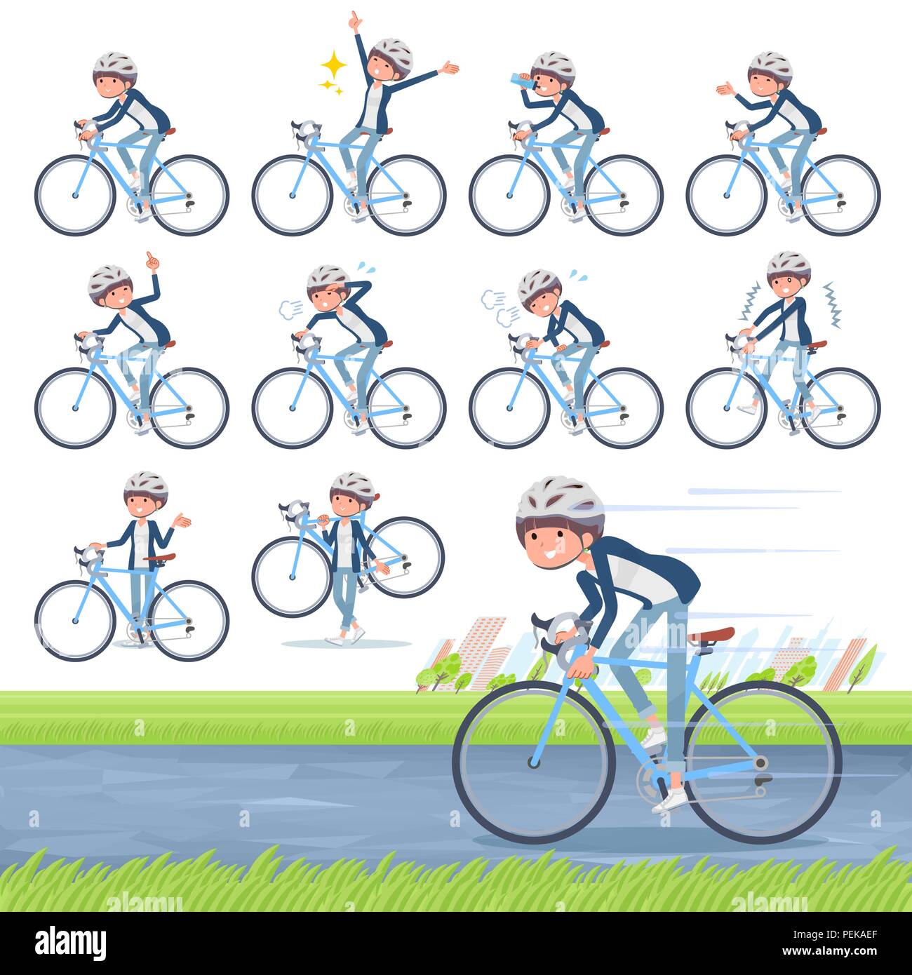Women enjoying cycling Stock Vector Images - Alamy