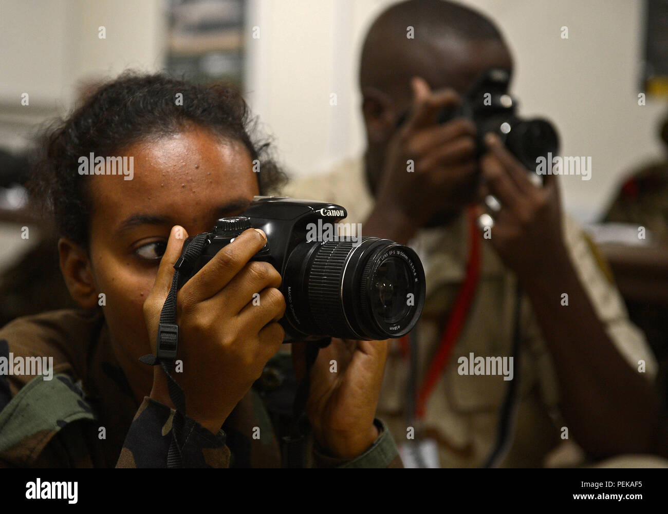 Second Class Rahma Mahmoud, left, and Cpl. Arafat Abdo, both members of ...