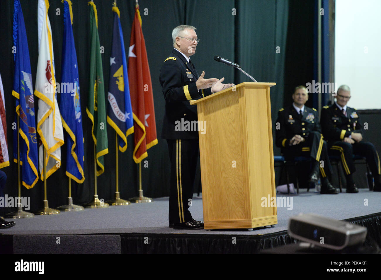 From left to right U.S. Army Gen. Frank Grass, chief of the National ...