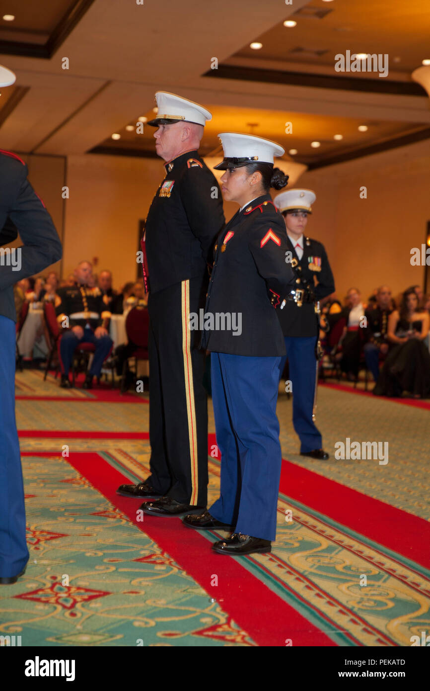 U.S. Marine Corps CWO5 Anthony C. Price, left, from Personnel ...