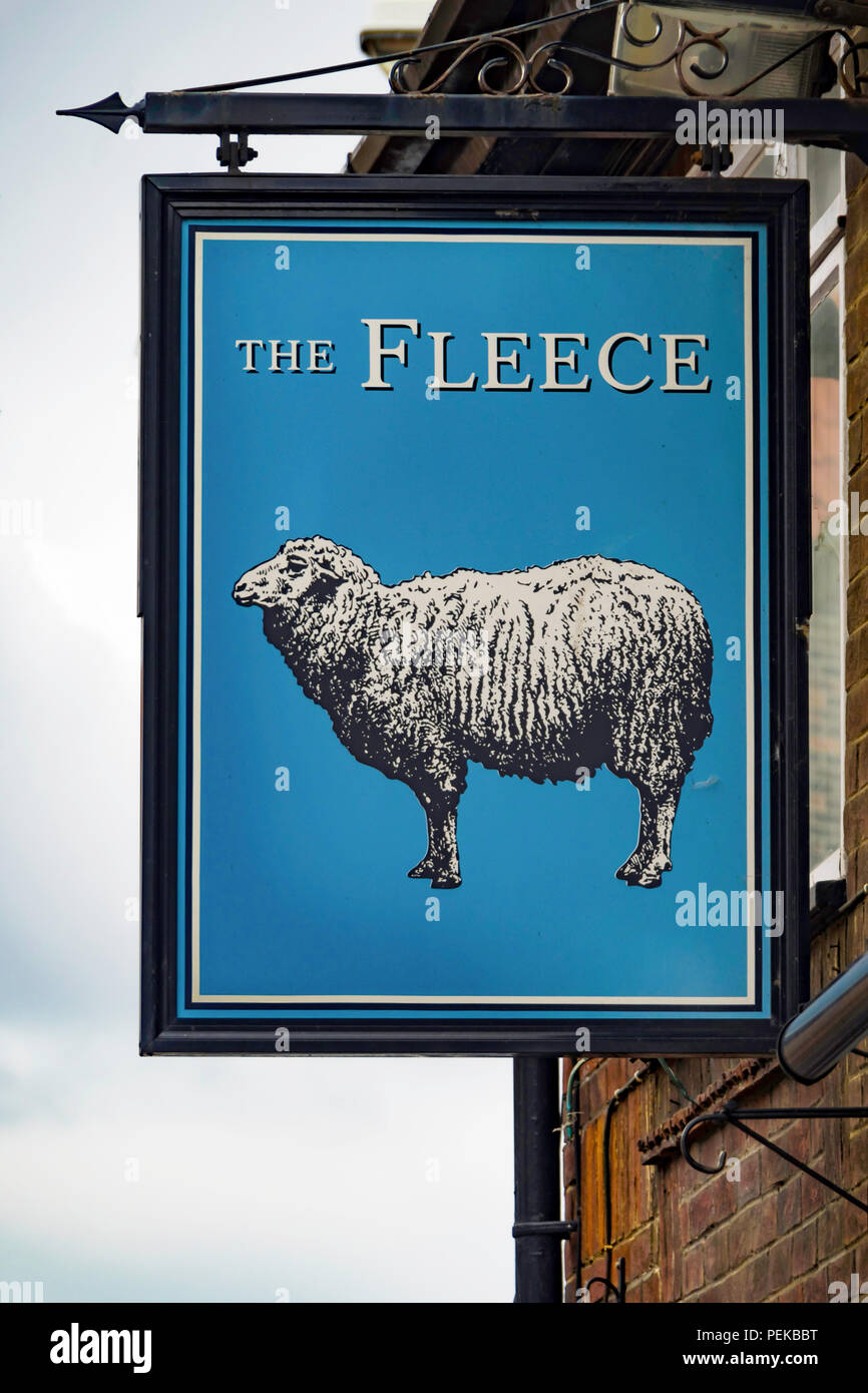 Independent Public House sign The Fleece in Church Street Whitby North ...