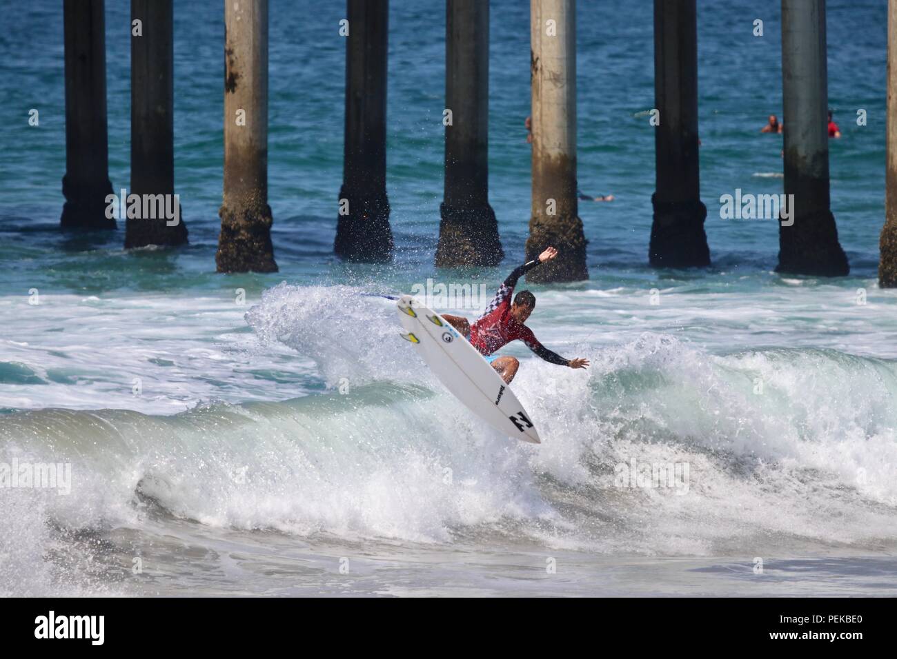 Seth Moniz competing in the US Open of Surfing 2018 Stock Photo - Alamy