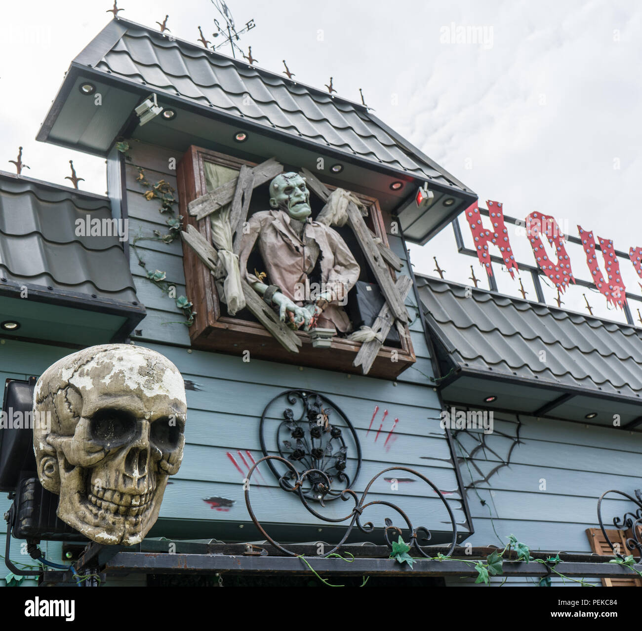 Spooky Halloween Skeletons in a Haunted House Stock Photo - Alamy