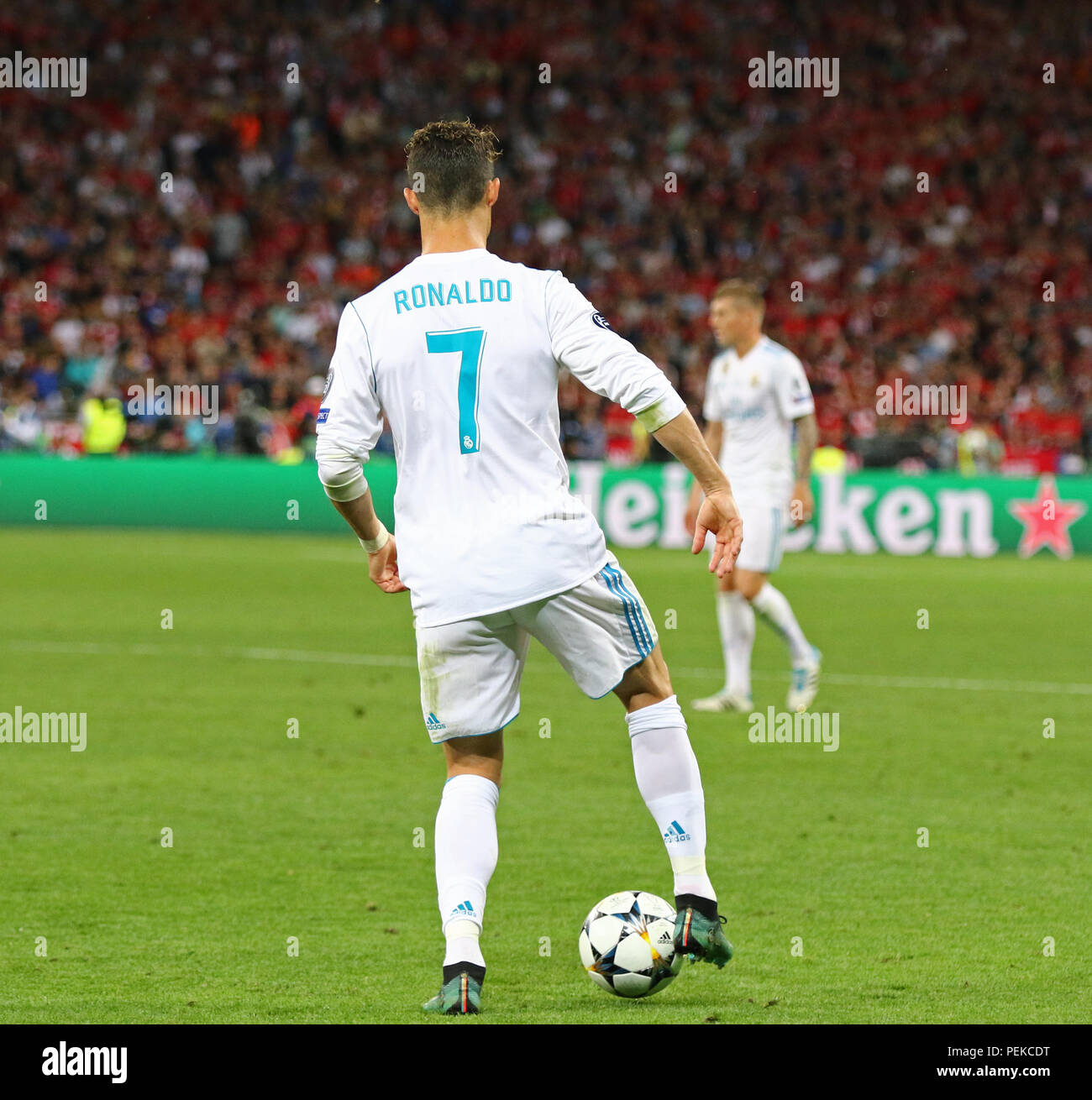 KYIV, UKRAINE - MAY 26, 2018: Cristiano Ronaldo of Real Madrid in ...