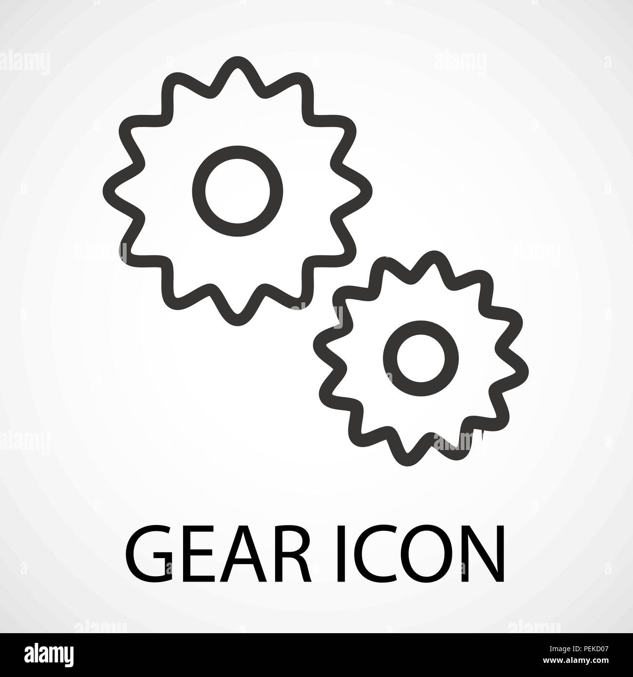 Simple gear icon Stock Vector Image & Art - Alamy