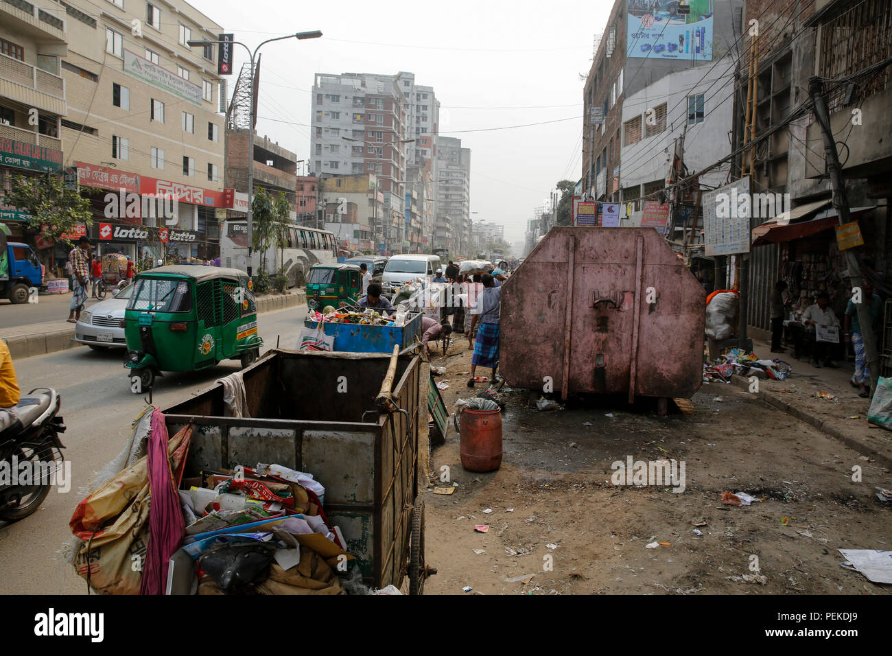 Garbage-littered on the streets is the common scenario in Dhaka, the ...