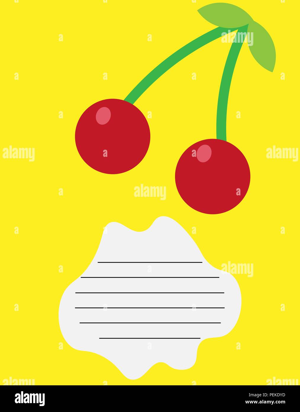 Vector illustration. Cover for a school notebook with a place for text ...