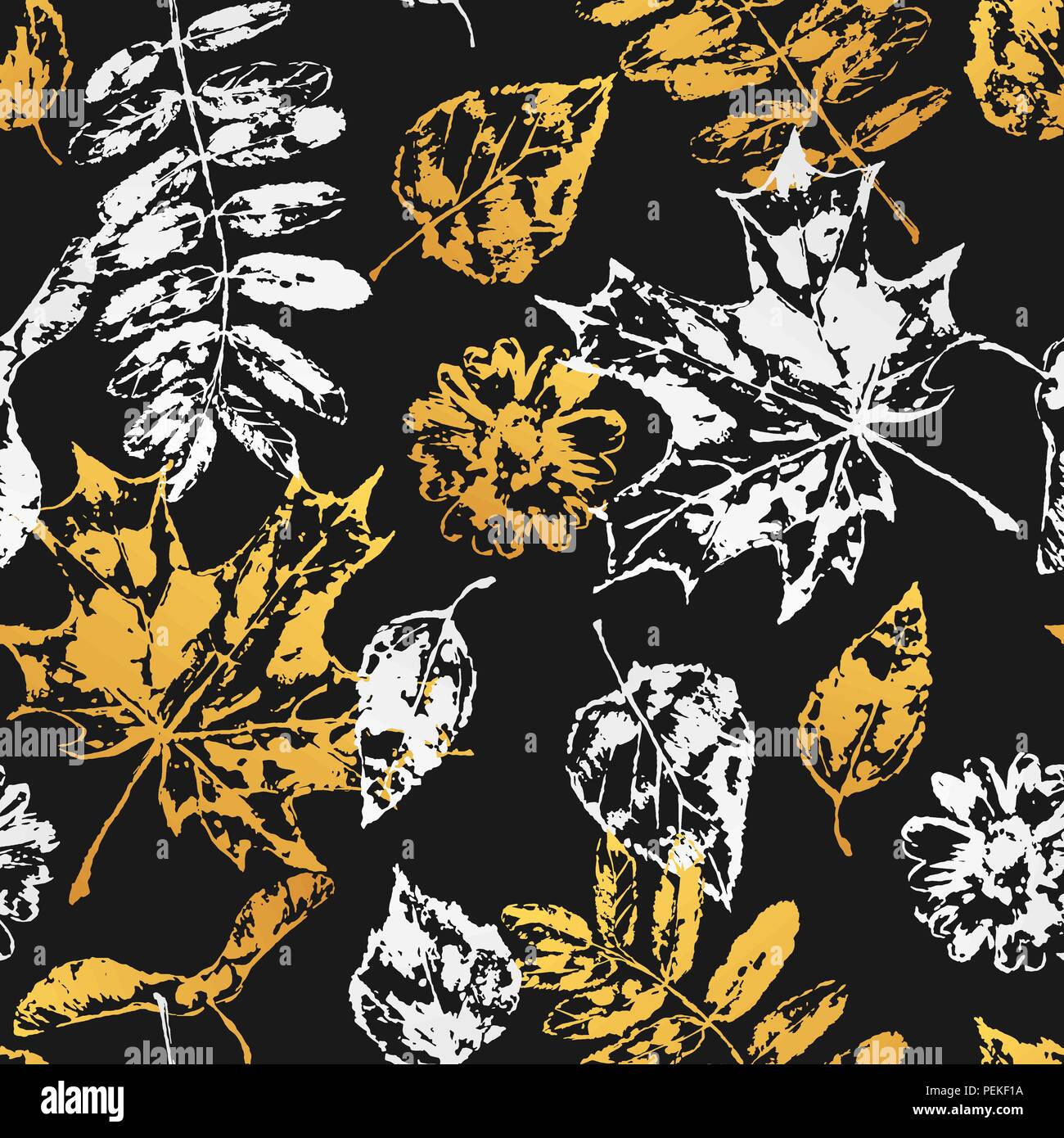 Leaf pattern printed Stock Vector Images - Alamy