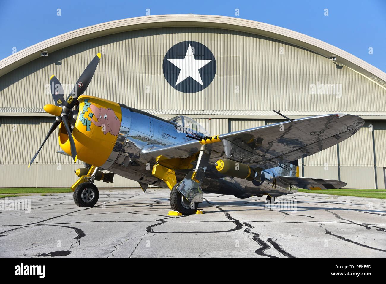 A view of the Republic P-47D (Bubble Canopy Version) before restoration ...