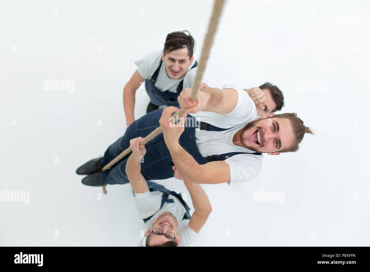 Rope climbing scaffolding hi-res stock photography and images - Alamy