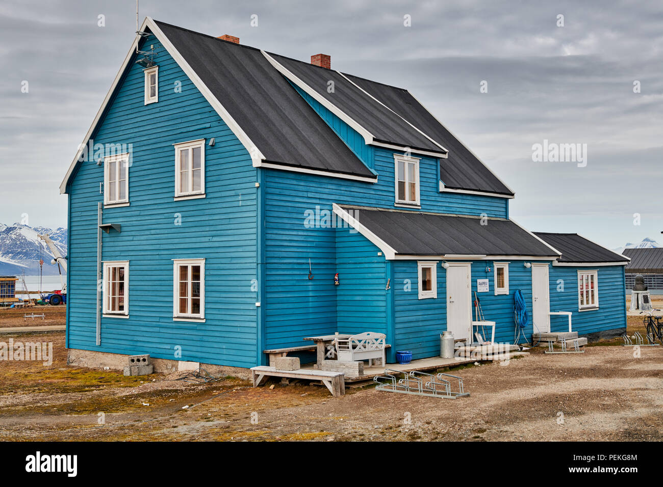 buildings of the Northernmost civilian and functional settlement Ny ...
