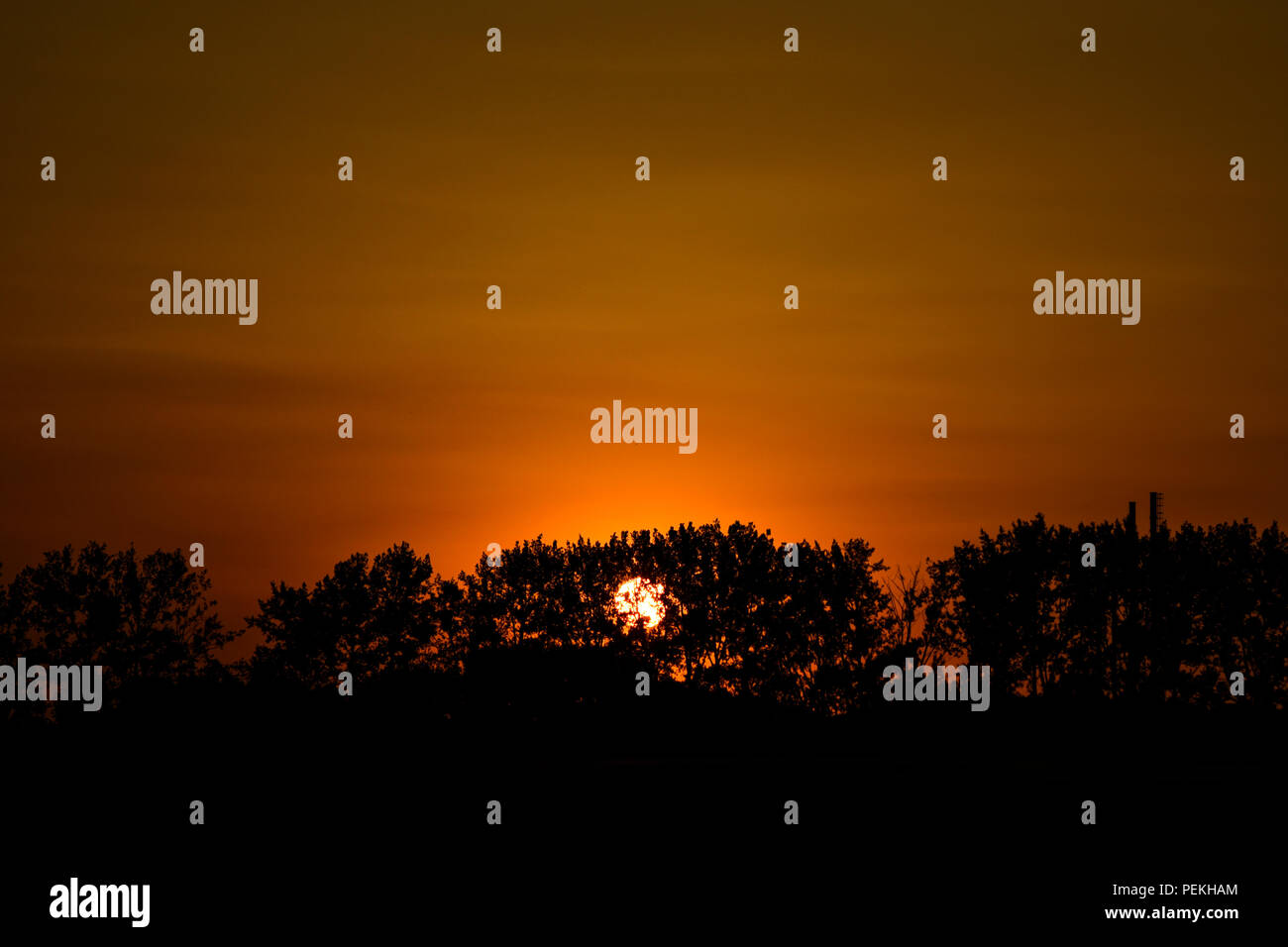 Romantic sunset over farm hi-res stock photography and images - Alamy
