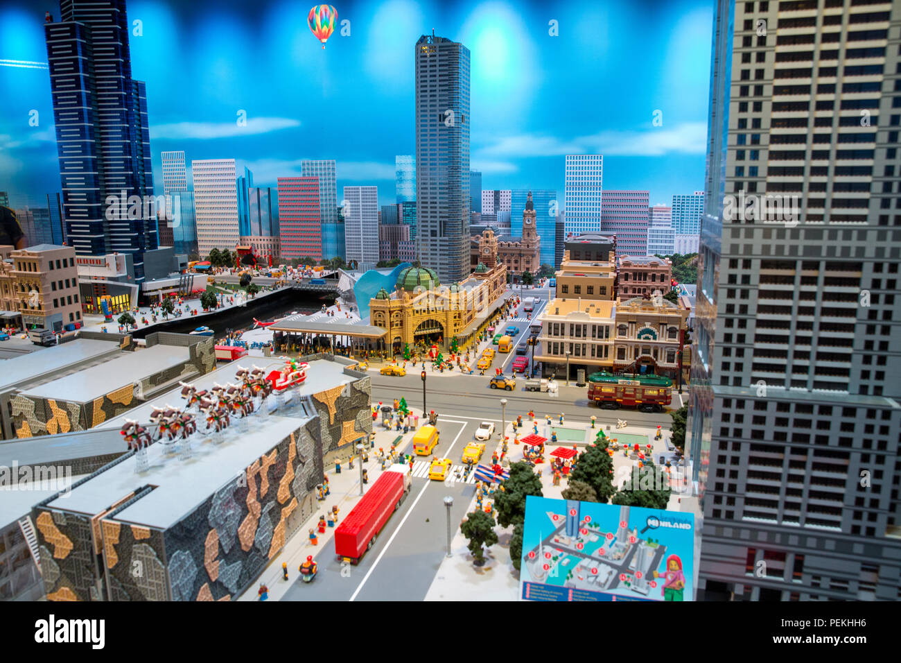 Lego model of Melbourne at the Legoworld Discovery Centre, Chadstone ...
