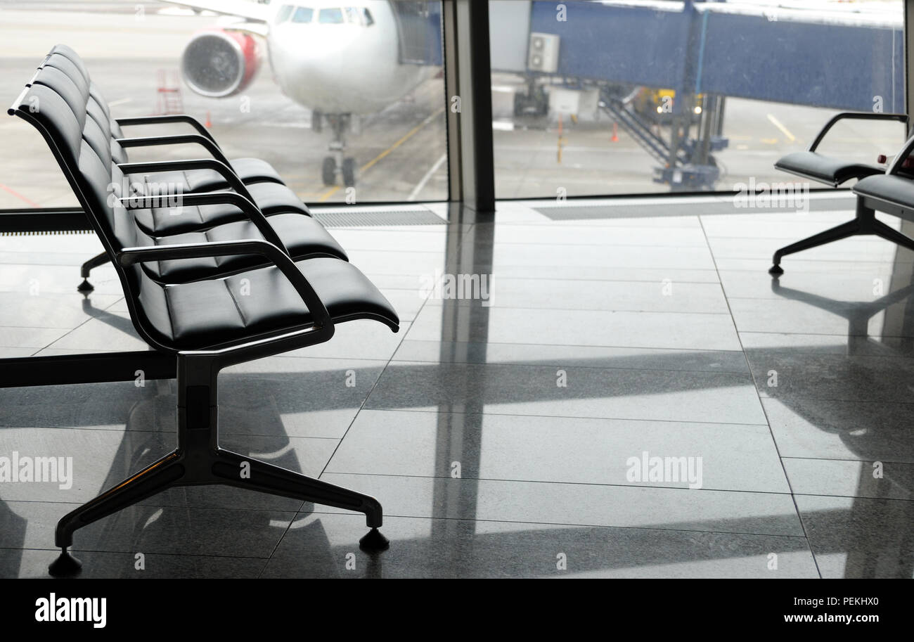 Airport terminal departure area inside Stock Photo - Alamy