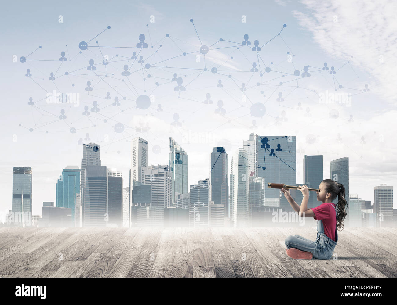 Concept of social wireless connection and internet use for commu Stock ...