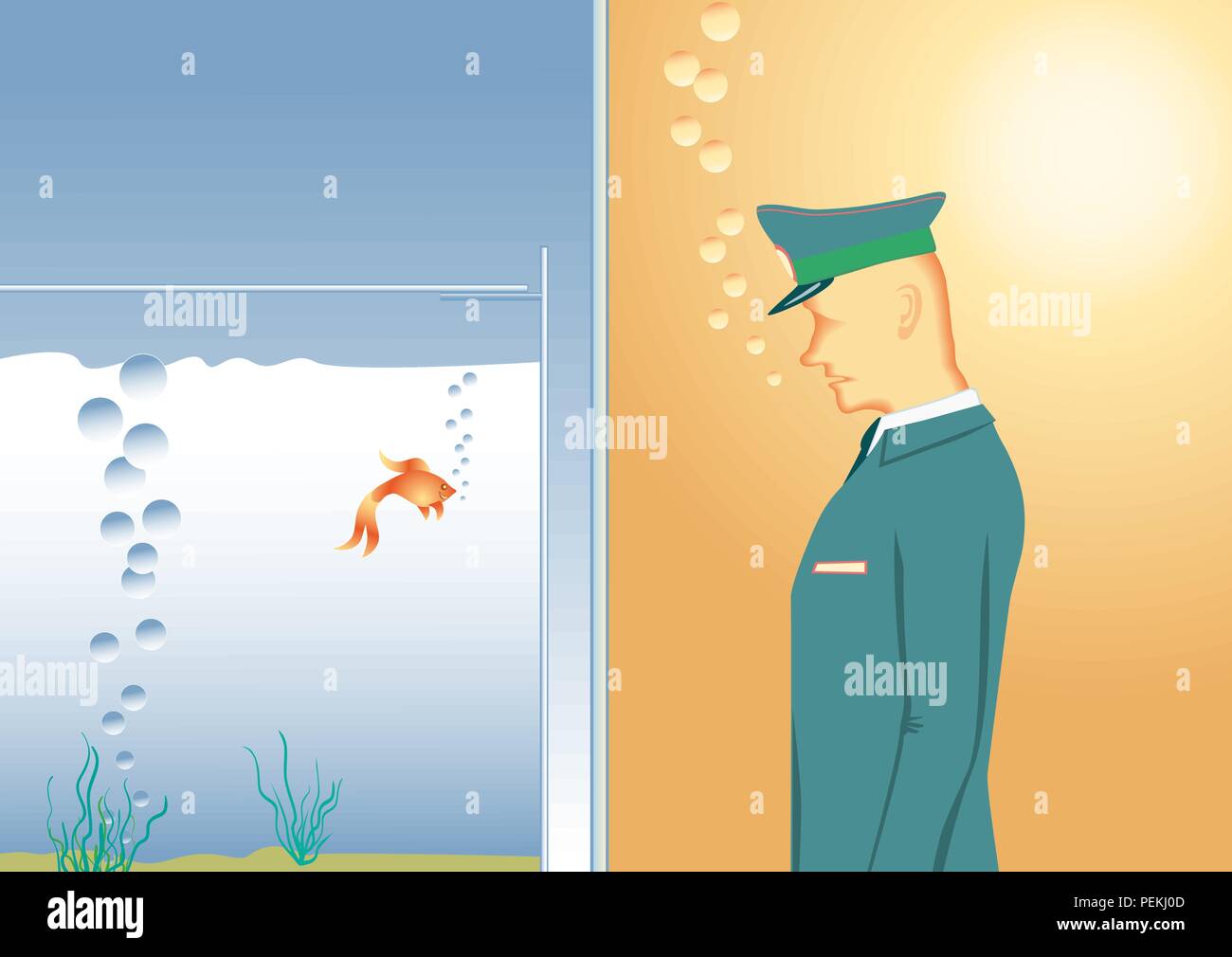 Security officer standing in Stock Vector Images - Alamy