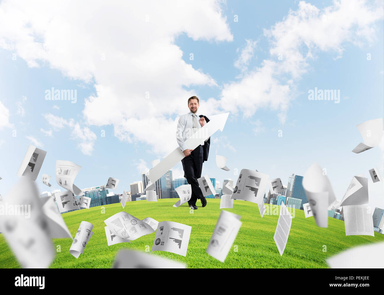 Showing right business direction Stock Photo - Alamy