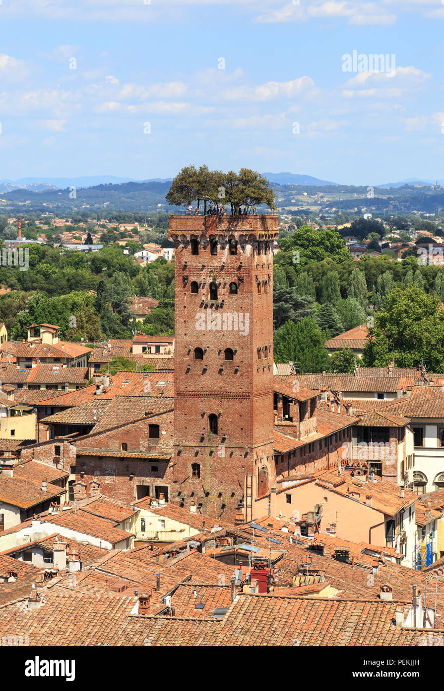 Medieval clock tower lucca tuscany hi-res stock photography and images ...