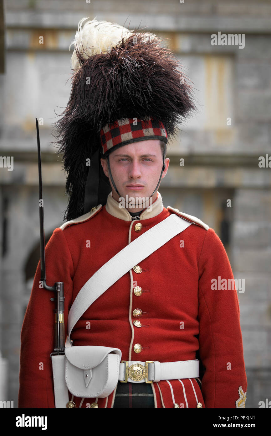 Sentry at the entrance gate to the Halifax Citadel National Historic ...