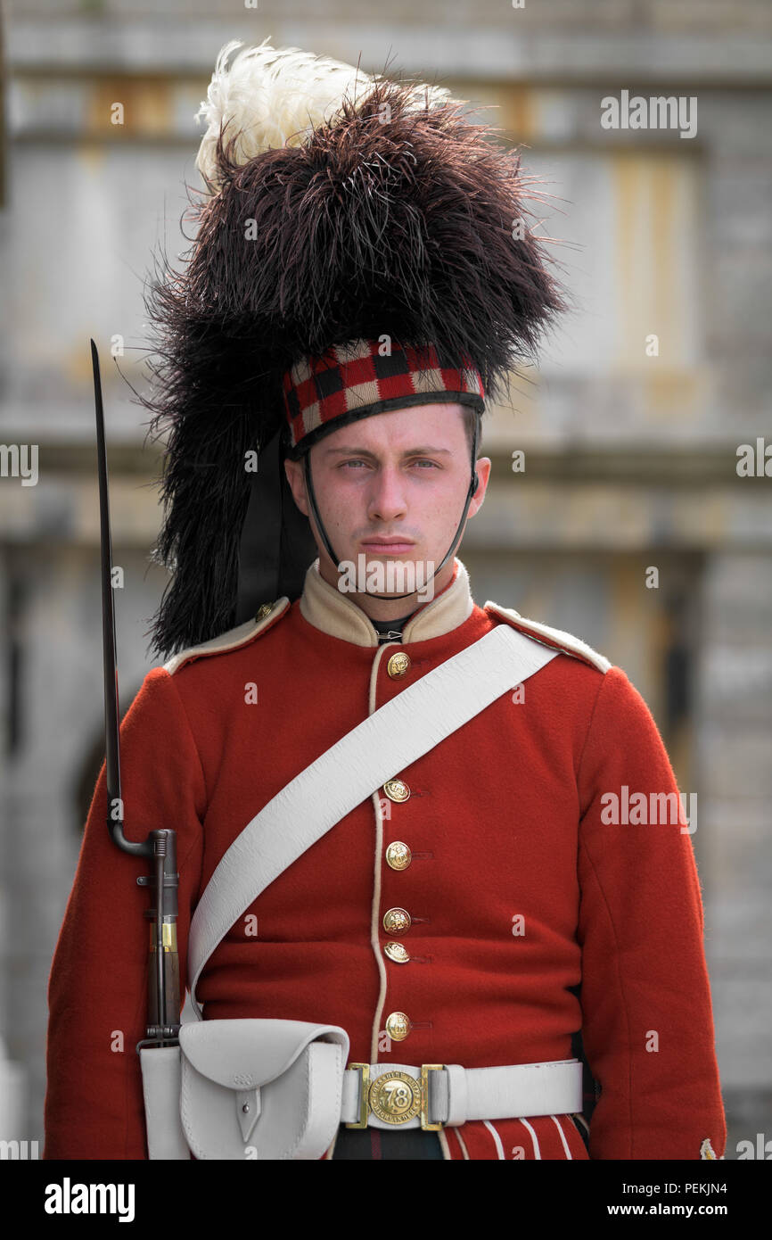 Sentry at the entrance gate to the Halifax Citadel National Historic ...