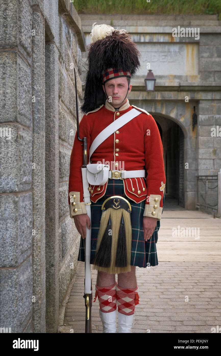 Sentry at the entrance gate to the Halifax Citadel National Historic ...