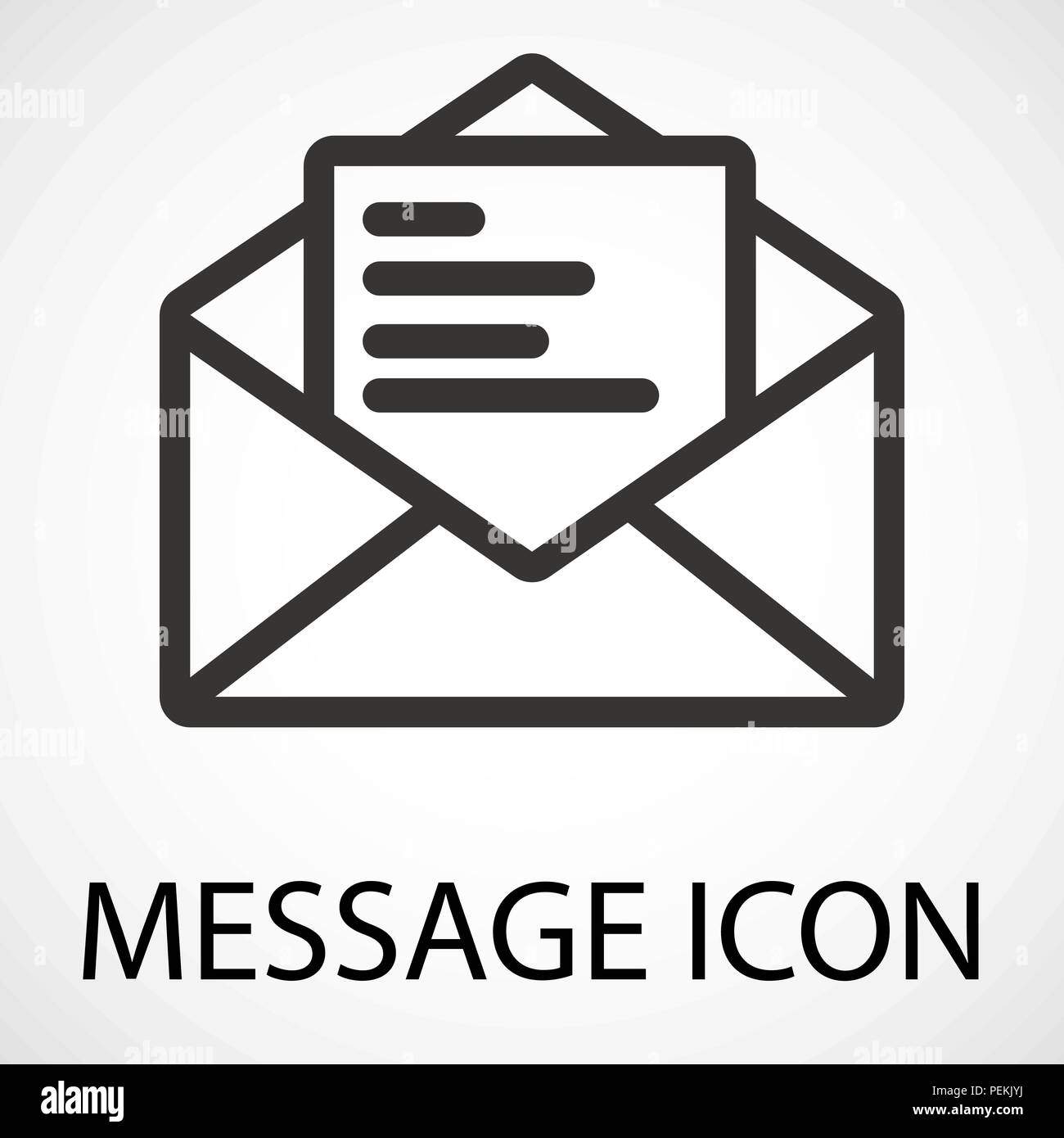 Simple message envelope line art icon, vector Stock Vector Image & Art ...