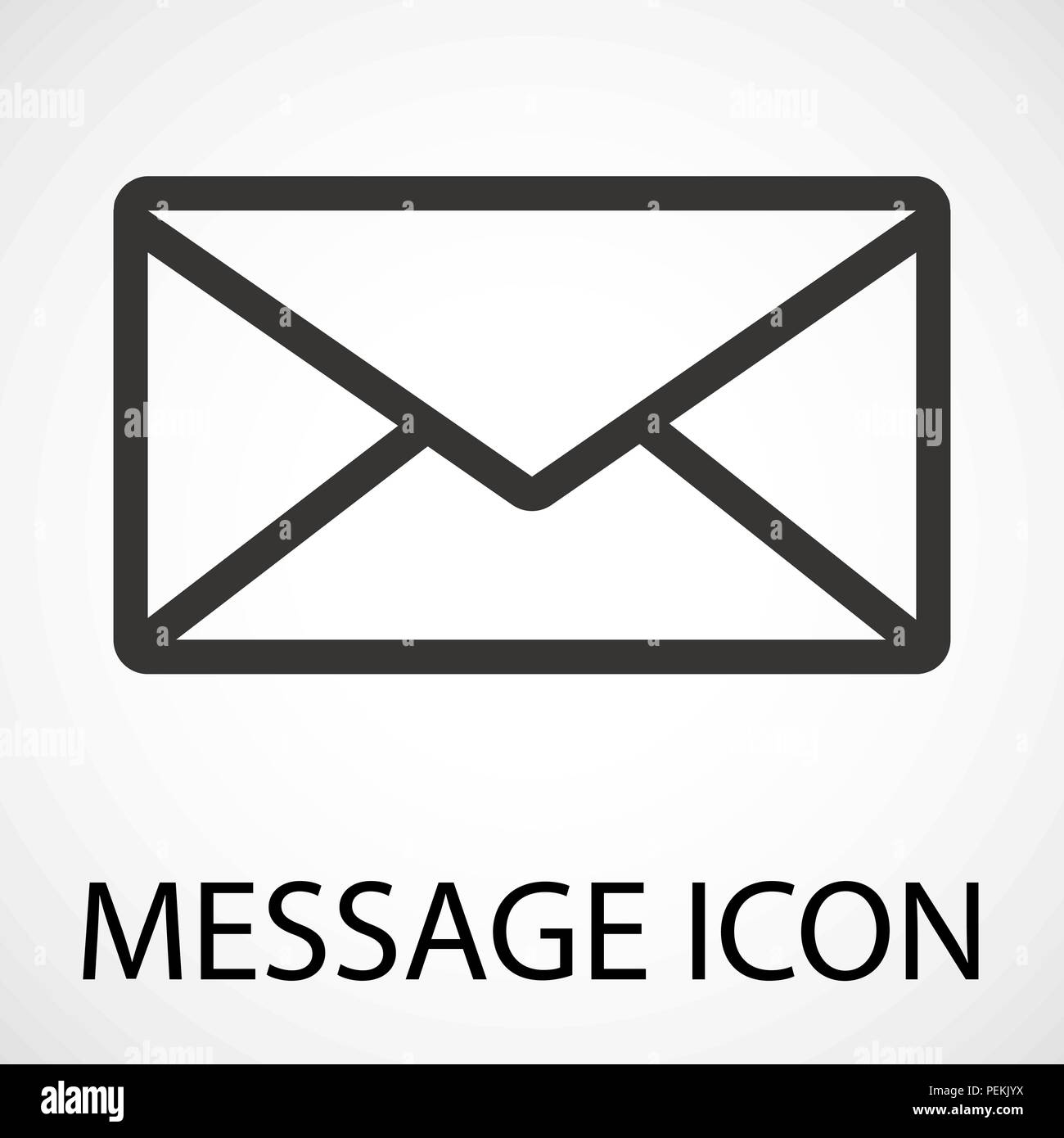 Simple message envelope line art icon, vector Stock Vector Image & Art ...